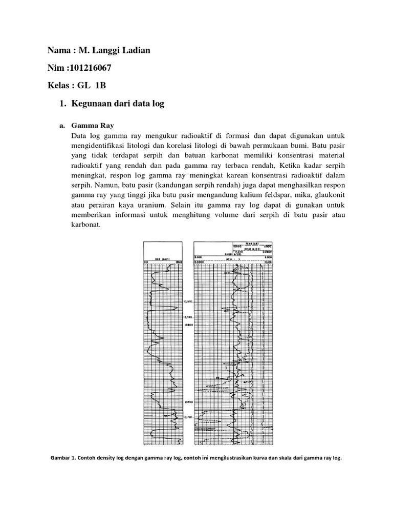 Kegunaan Dari Data Log Dan Ciri-Ciri Bentuk Kurva Log Gamma Ray ...
