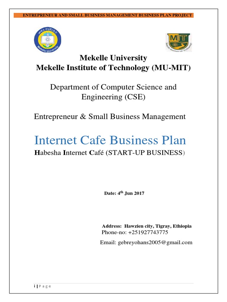 Habesha Internet Cafe Business Plan | PDF | Small Business | Swot Analysis