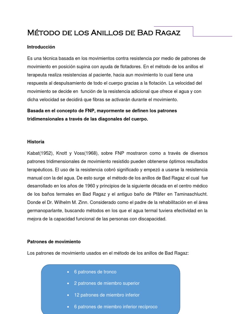 Método de Los Anillos de Bad Ragaz | PDF | Nadando | Músculo