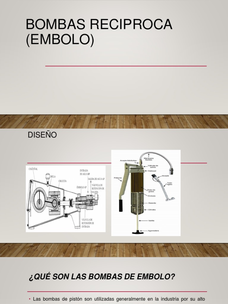 Bombas de Émbolo: Diseño y Funcionamiento | PDF | Bomba | Pistón