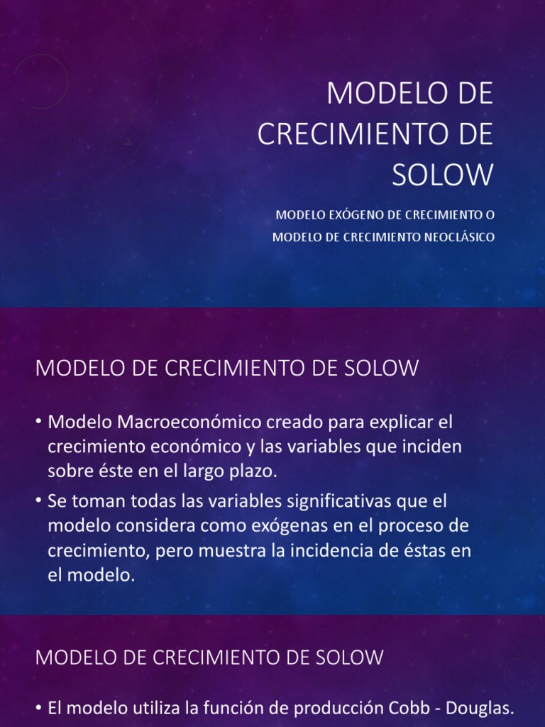 Modelo de Crecimiento de Solow | PDF | Crecimiento económico | Macroeconómica