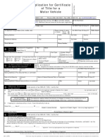 South Carolina Department of Motor Vehicles: Title Application | PDF ...