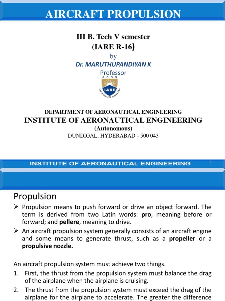 Aircraft Propulsion | PDF | Jet Engine | Gas Turbine