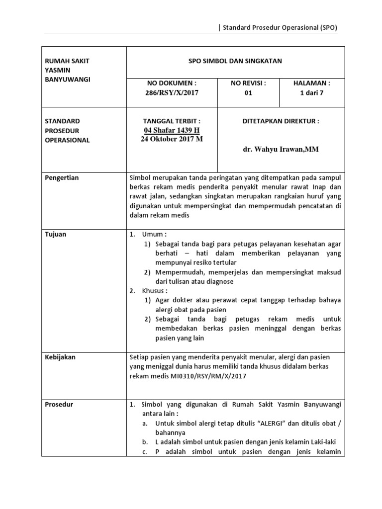 Spo Simbol Dan Singkatan | PDF