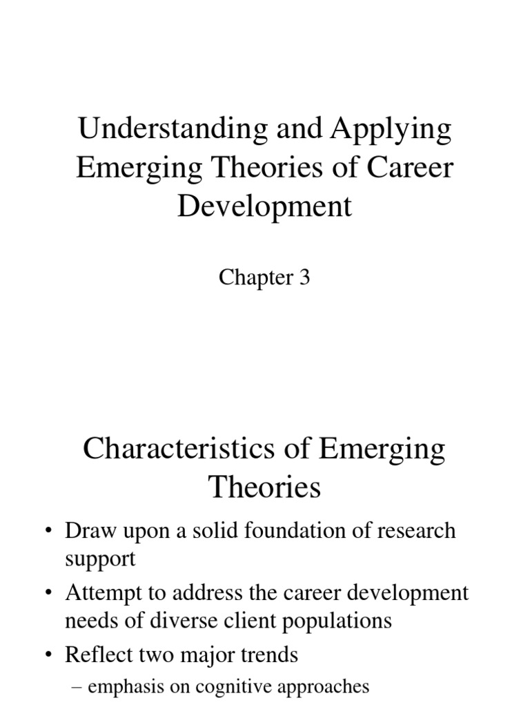 Theories of Career Development | PDF | Self Efficacy | Narrative