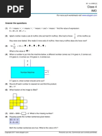 Imo Class4 Sample Paper | PDF | Teaching Mathematics | Science