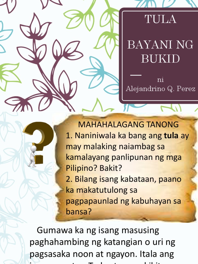 TULA-Bayani NG Bukid | PDF