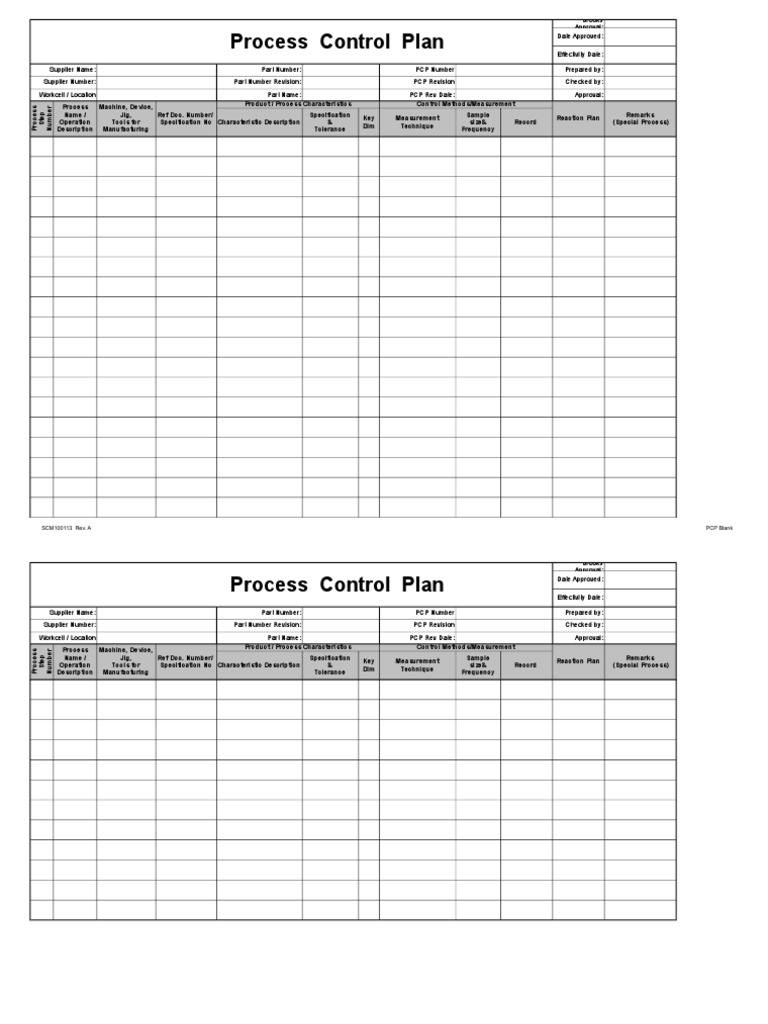 Process Control Plan | Download Free PDF | Machining | Industrial Processes