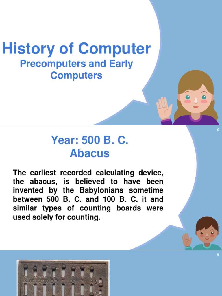 History of Computer: Precomputers and Early Computers | Download Free ...