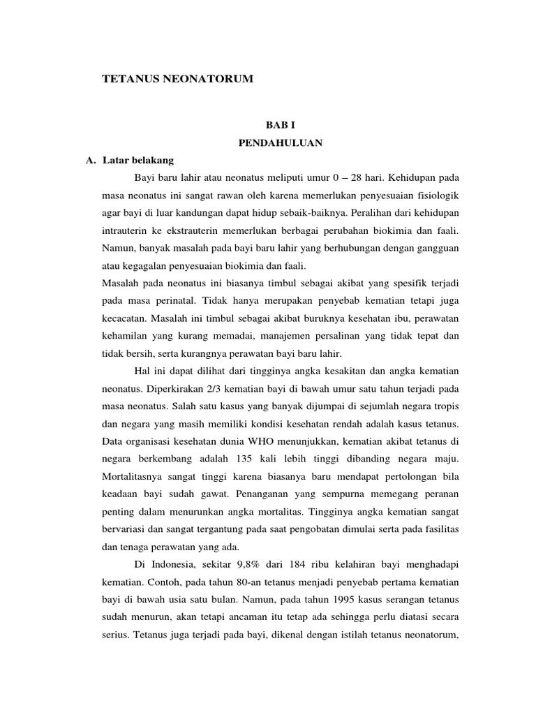Askep Tetanus Neonatorum 2 | PDF