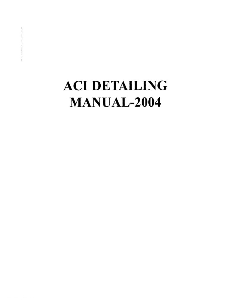 ACI Reinforcement Detailing Manual SP-66 2004 PDF | PDF