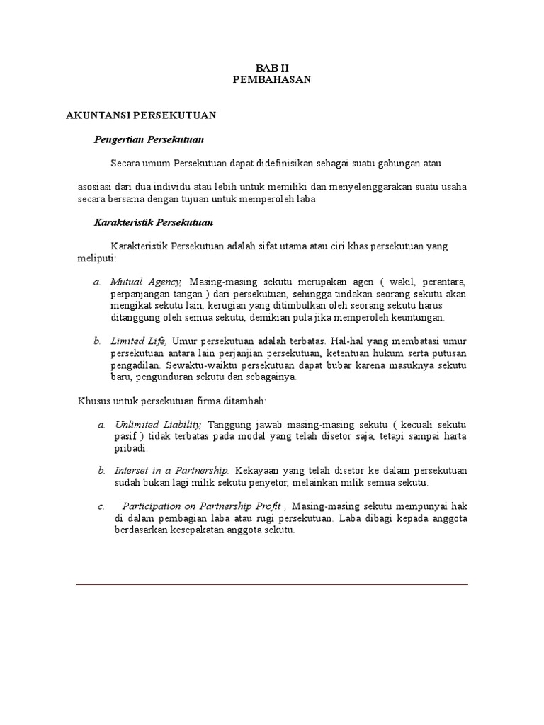 Akuntansi Untuk Persekutuan | PDF