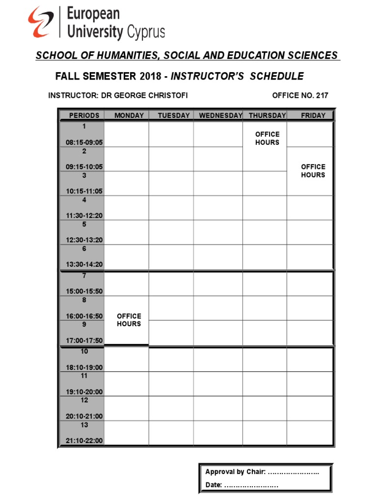 Office Hours - For This Week | PDF