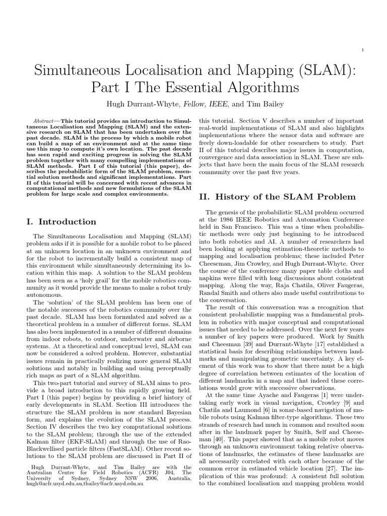 Slam PDF | PDF | Areas Of Computer Science | Cognitive Science