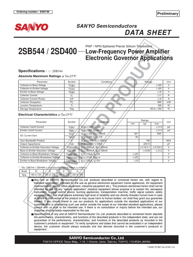 Transistor Datasheet | PDF | Bipolar Junction Transistor | Electrical ...