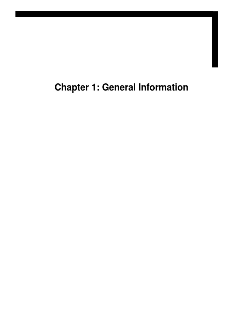 Chapter 1: General Information | PDF | Valve | Pump