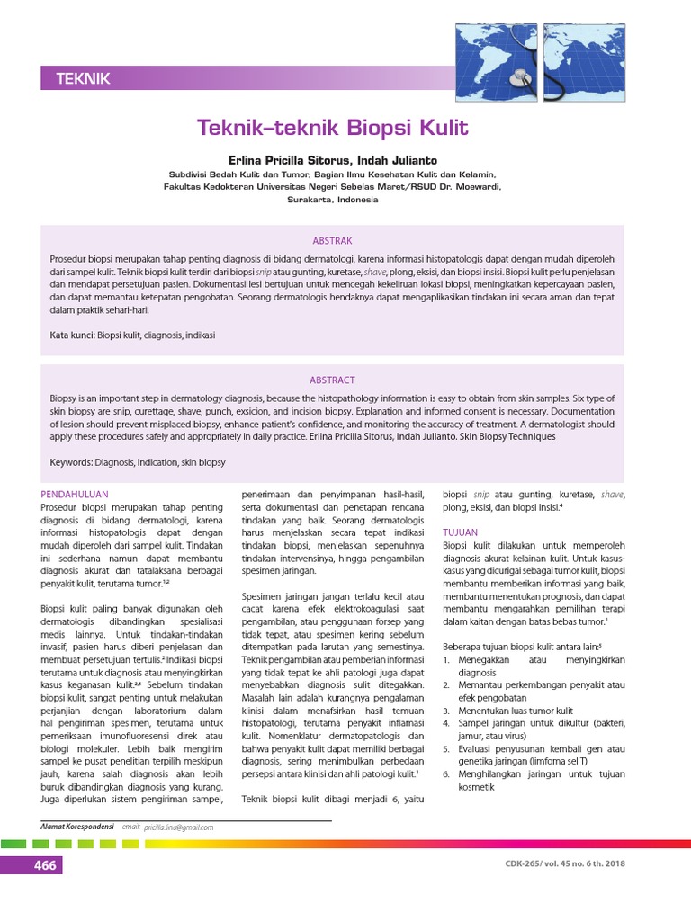 22 - 265Teknik-Teknik-Teknik Biopsi Kulit | PDF