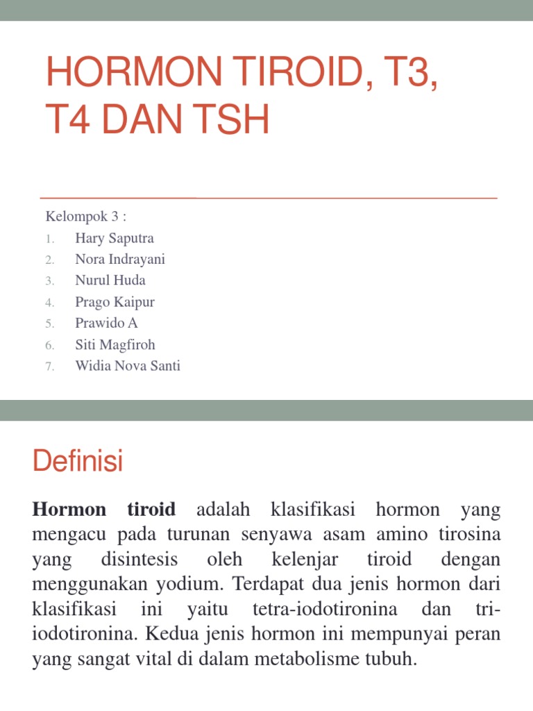 Hormon Tiroid, T3, T4 Dan TSH | PDF