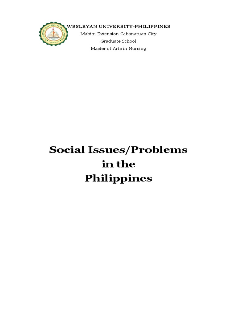 Social Issues in The Philippines | PDF | Unemployment | Social Science