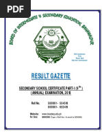 Grade 9th Marksheet | PDF