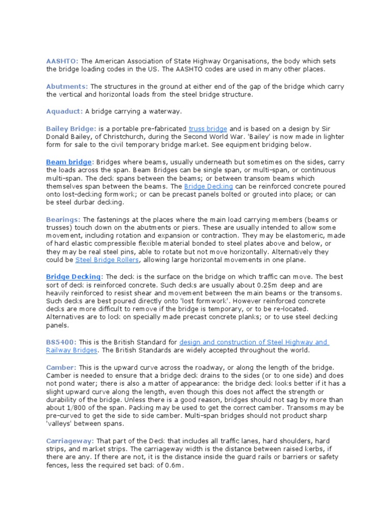 Aashto:: Truss Bridge | PDF | Beam (Structure) | Bridge