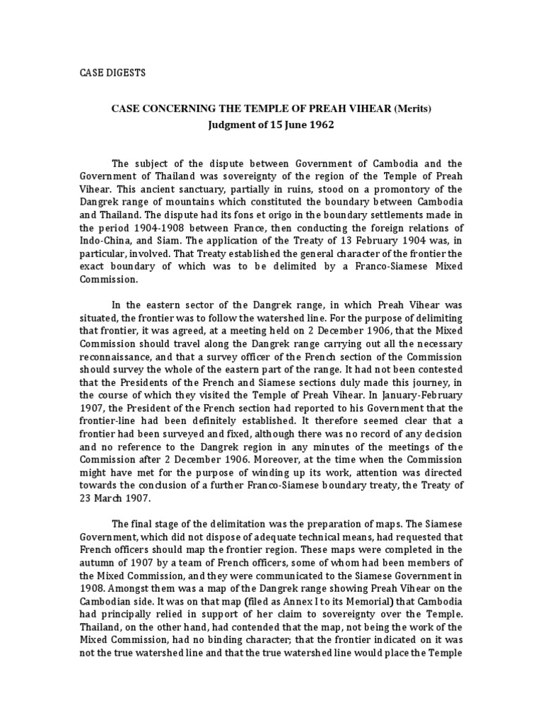 Case Digests | PDF | Treaty | International Humanitarian Law