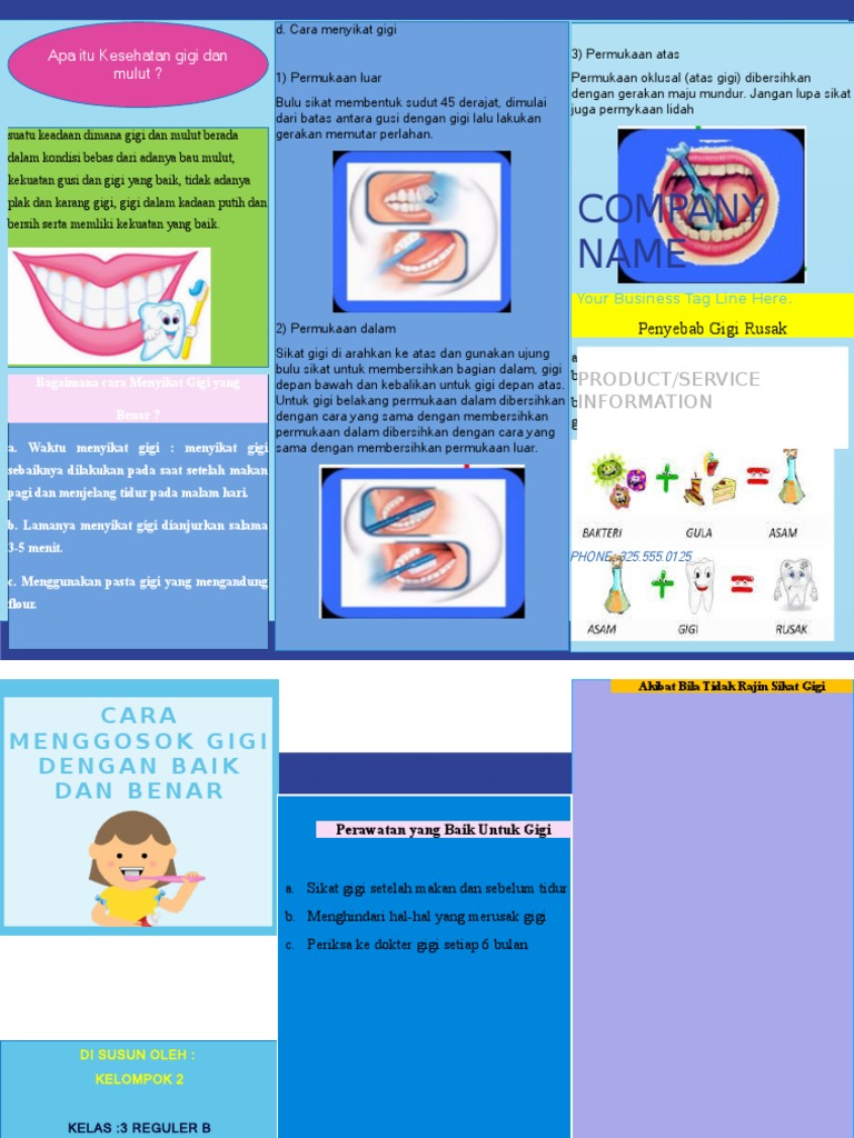 Leaflet Cara Menggosok Gigi Yang Baik Dan Benar | PDF