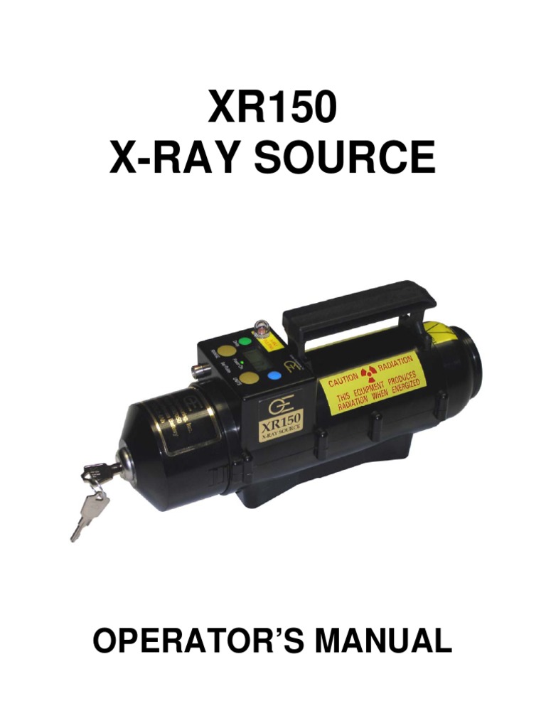 XR150 X-Ray Source Manual | PDF | Battery Charger | Electrical Components
