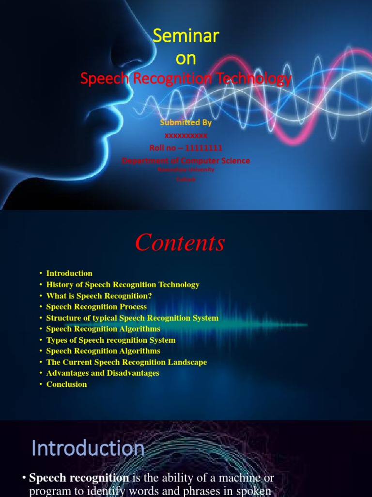 Speech Recognition Technology | PDF | Speech Recognition | Computing