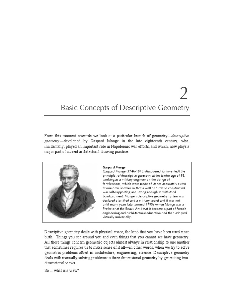 Basic Concepts of Descriptive Geometry: Geometry-Developed by Gaspard ...