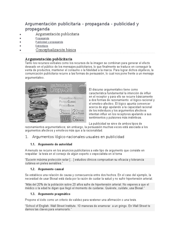 GUÍA Argumentación Publicitaria | PDF | Propaganda | Publicidad