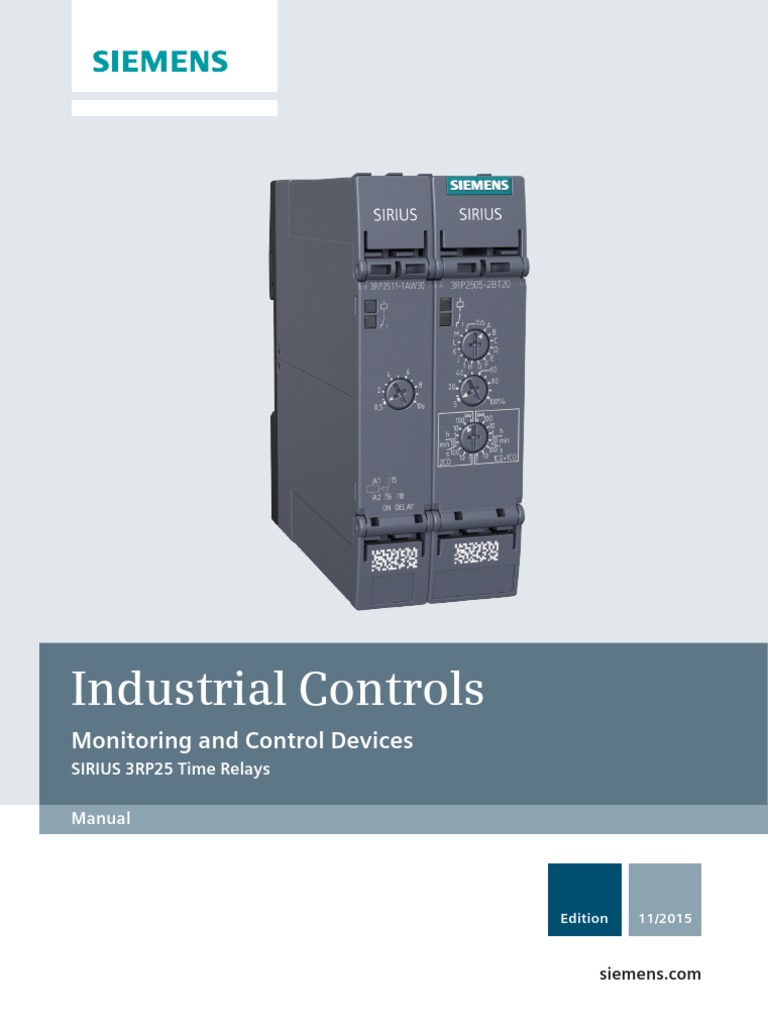 Manual 3RP25 Time Relay en-US PDF | PDF | Relay | Power Supply
