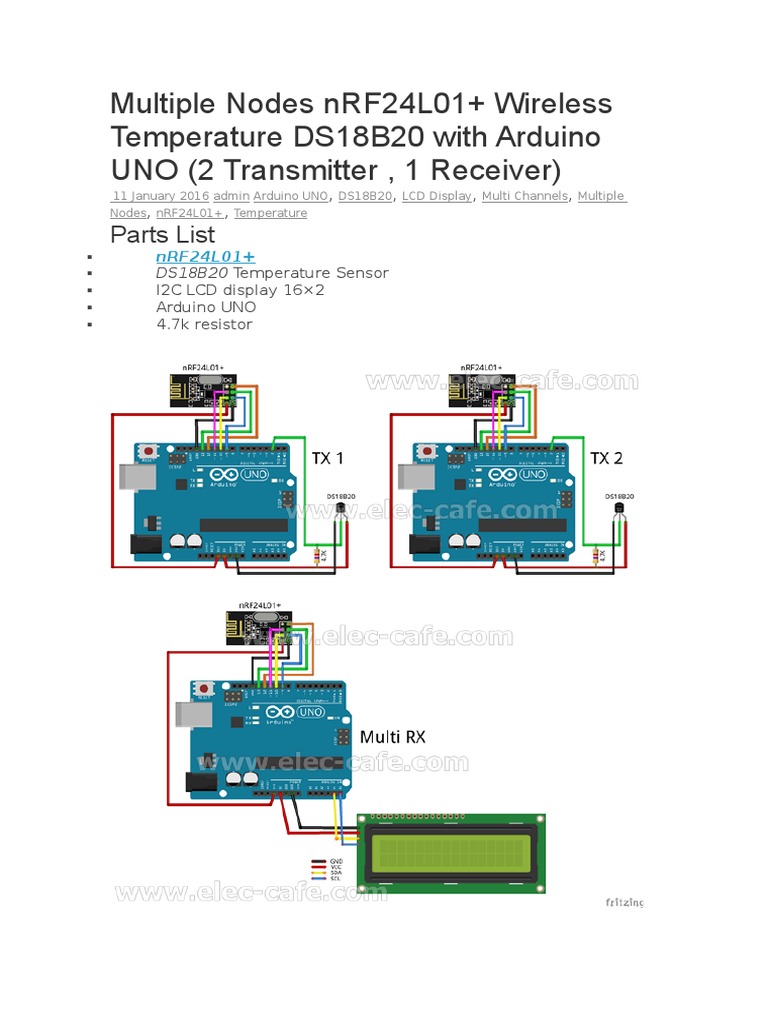 Wireless nRF24L01 Con Temperatura | PDF | Teaching Methods & Materials ...