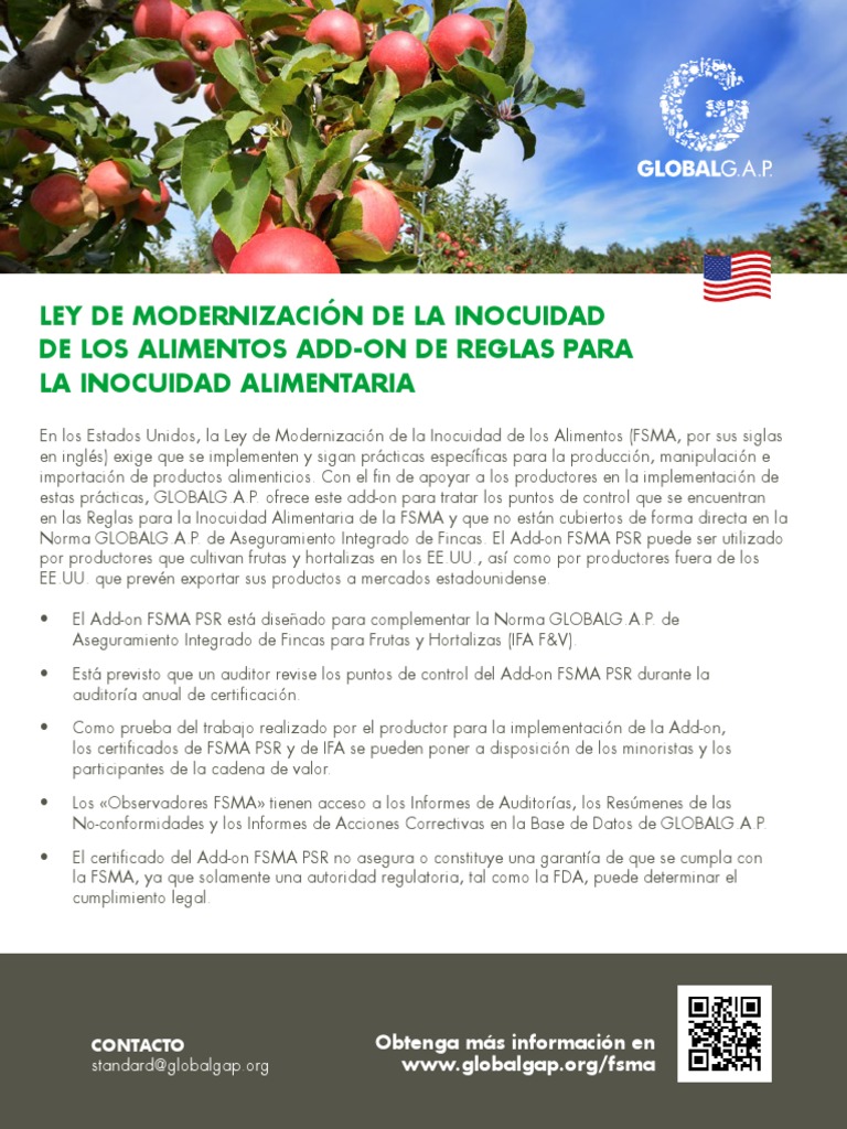 FSMA Flyer Es | PDF | Seguridad alimenticia | Business