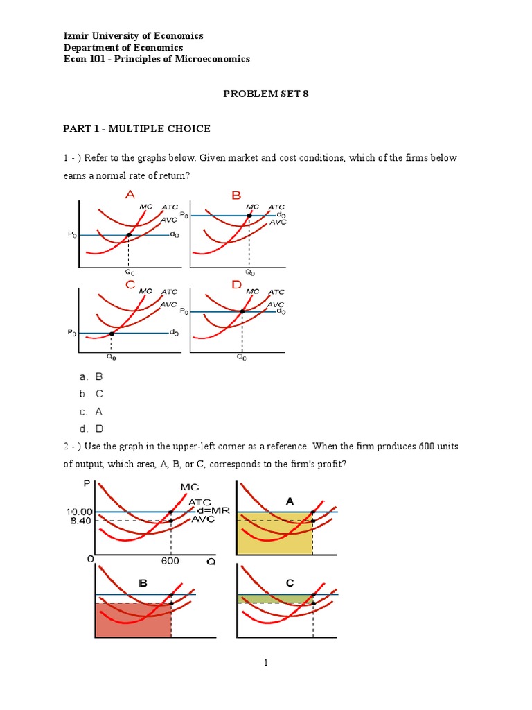 Analysis of Microeconomics Problem Set on Competitive Markets, Cost ...