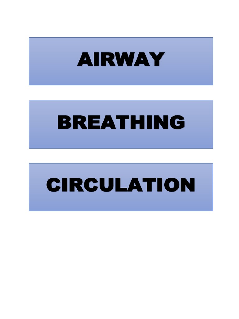 Airway Breathing Circulation | PDF