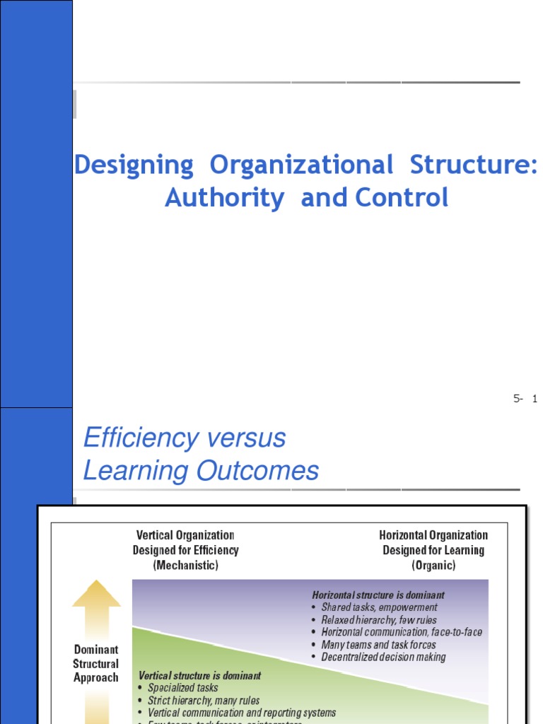 Designing Organizational Structure: Authority and Control | PDF ...