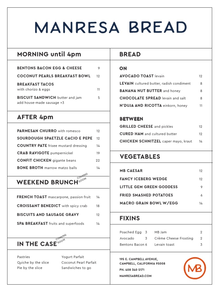 Manresa Bread Campbell Menu | Grape Varieties | Viticulture