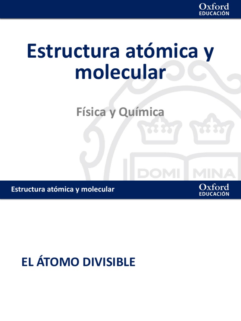Estructura Atomica Molecular Pdf átomos Electrón