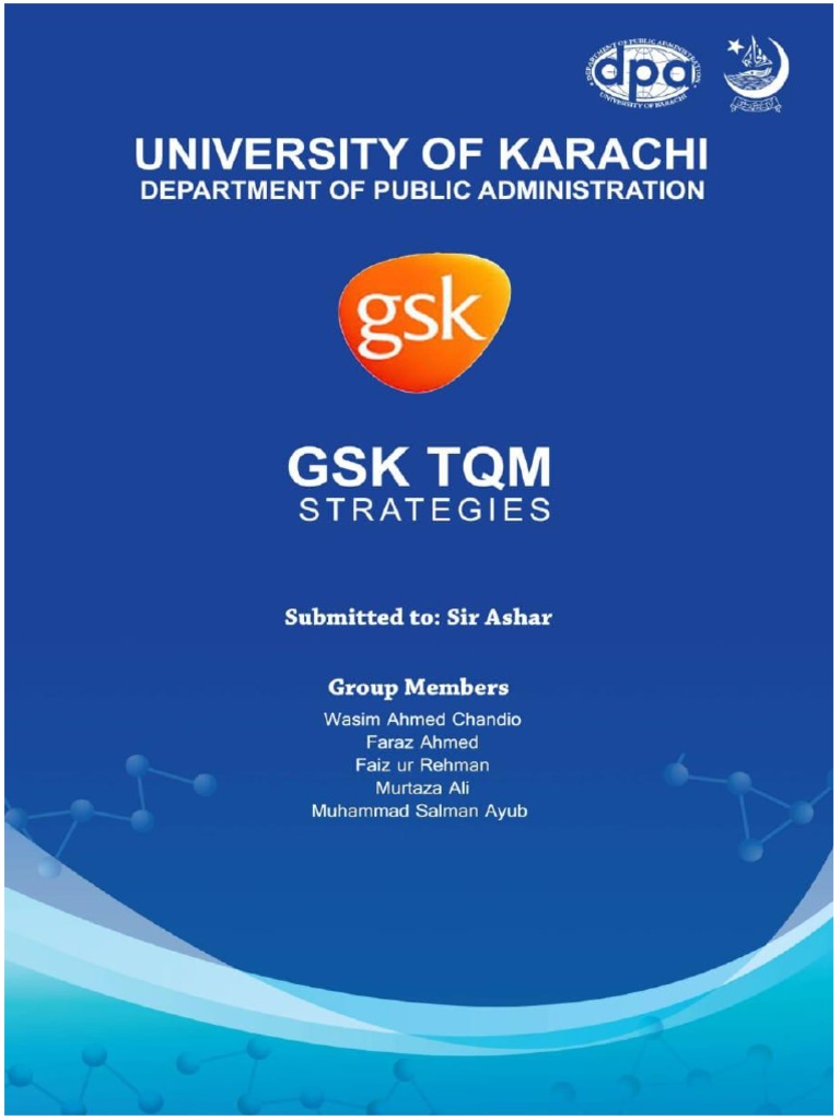 TQM GSK | PDF | Glaxo Smith Kline | Quality Management