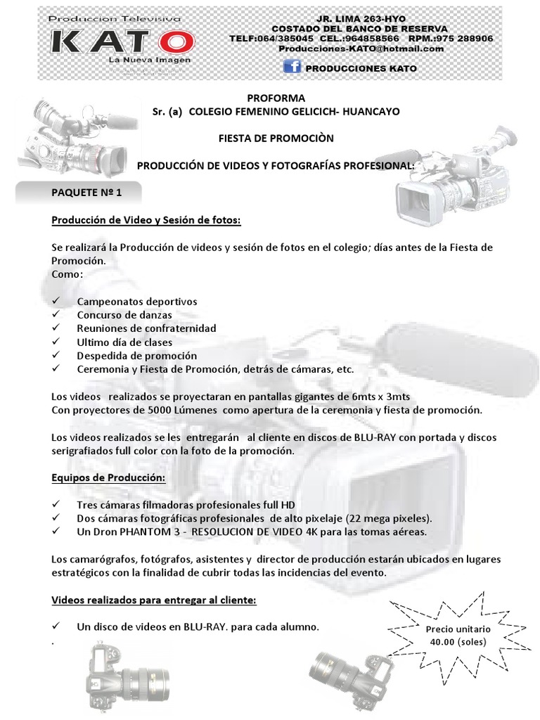Proforma Promocion | PDF