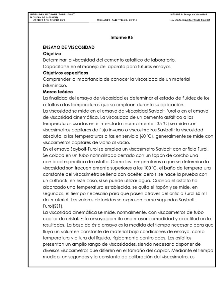 Norma INV E-732-07 | PDF | Temperatura | Viscosidad