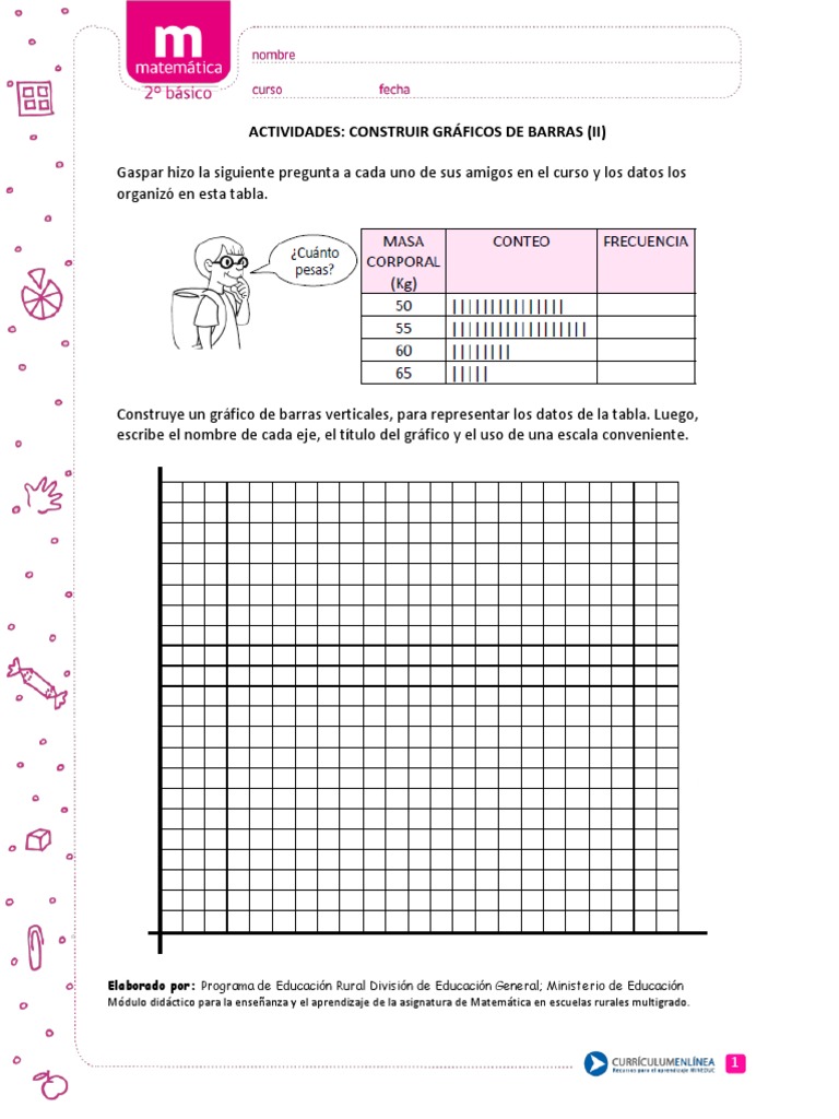 Actividades de Gráficos de Barras para Niños | PDF
