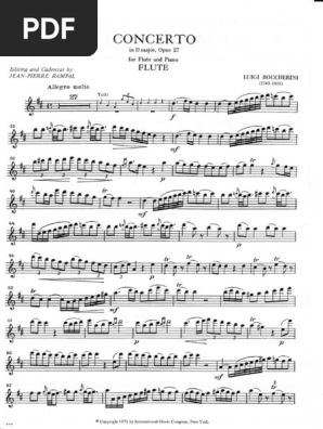Boccherini Flute Concerto In D Major Pdf Writer - speedlasopa