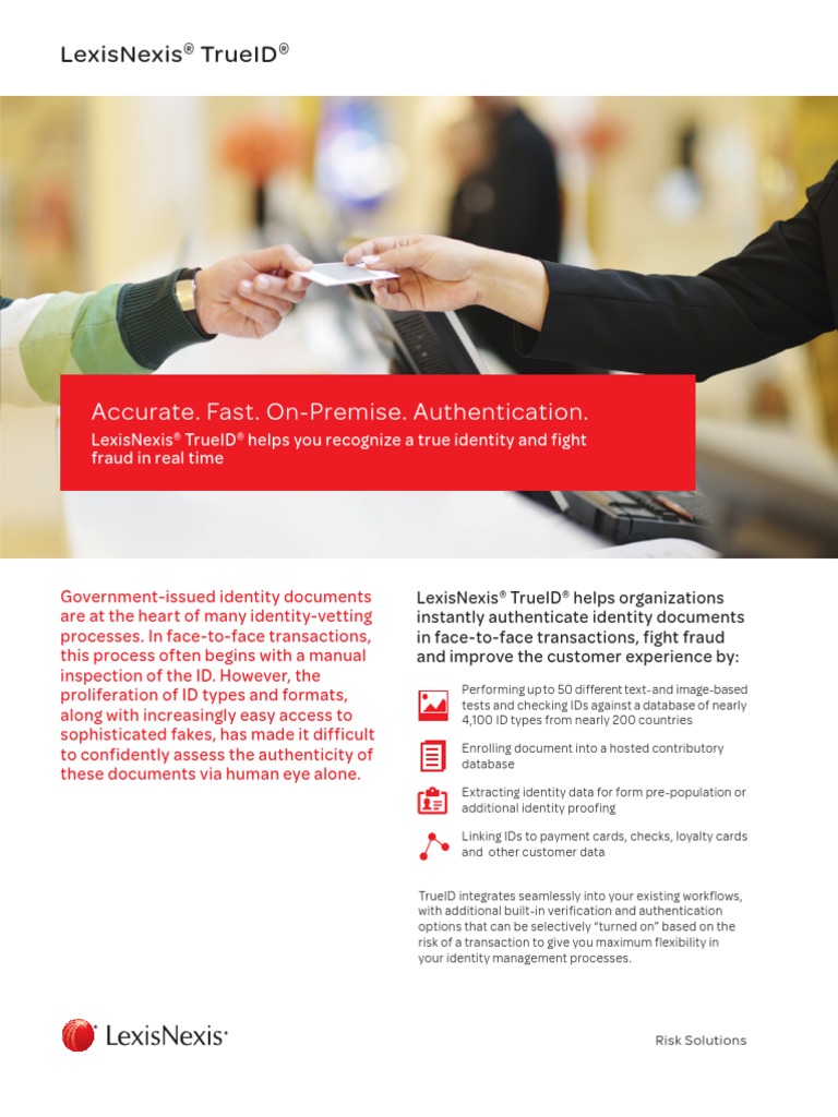 True Id Brochure | PDF | Authentication | Lexis Nexis