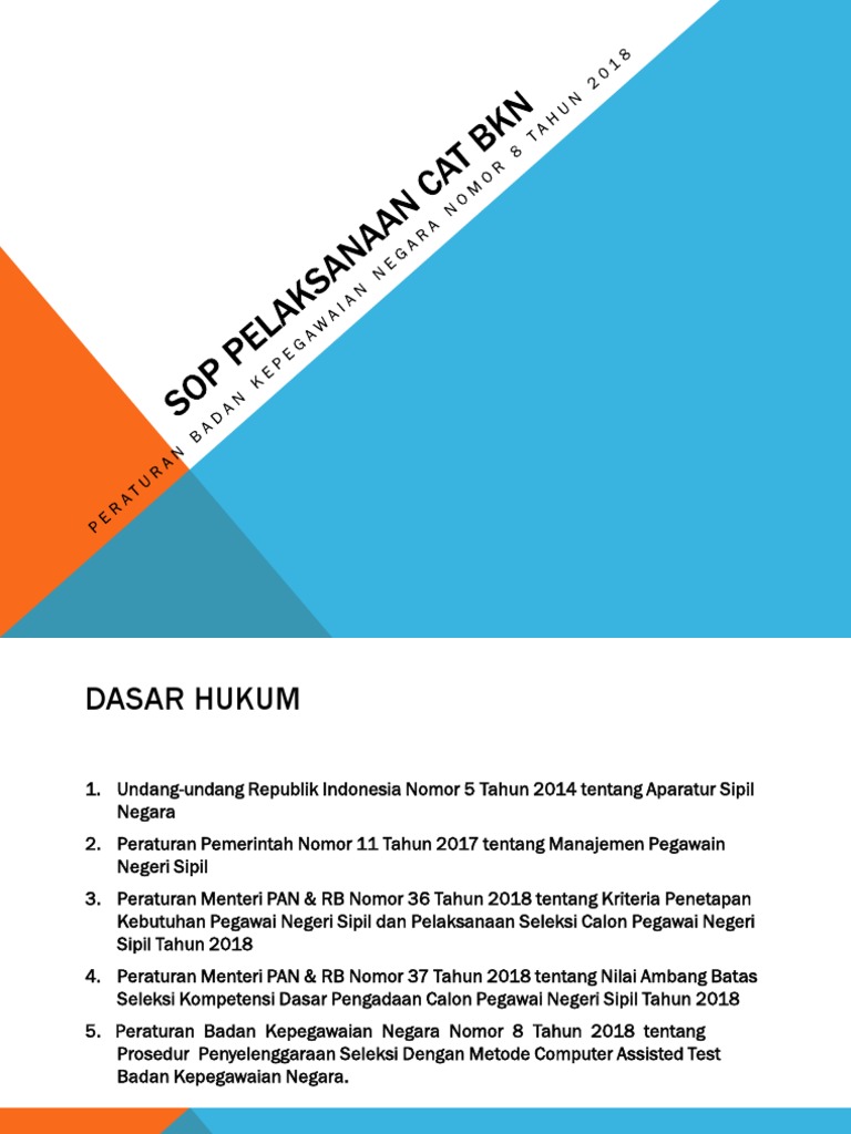 Sop Pelaksanaan Cat BKN | PDF