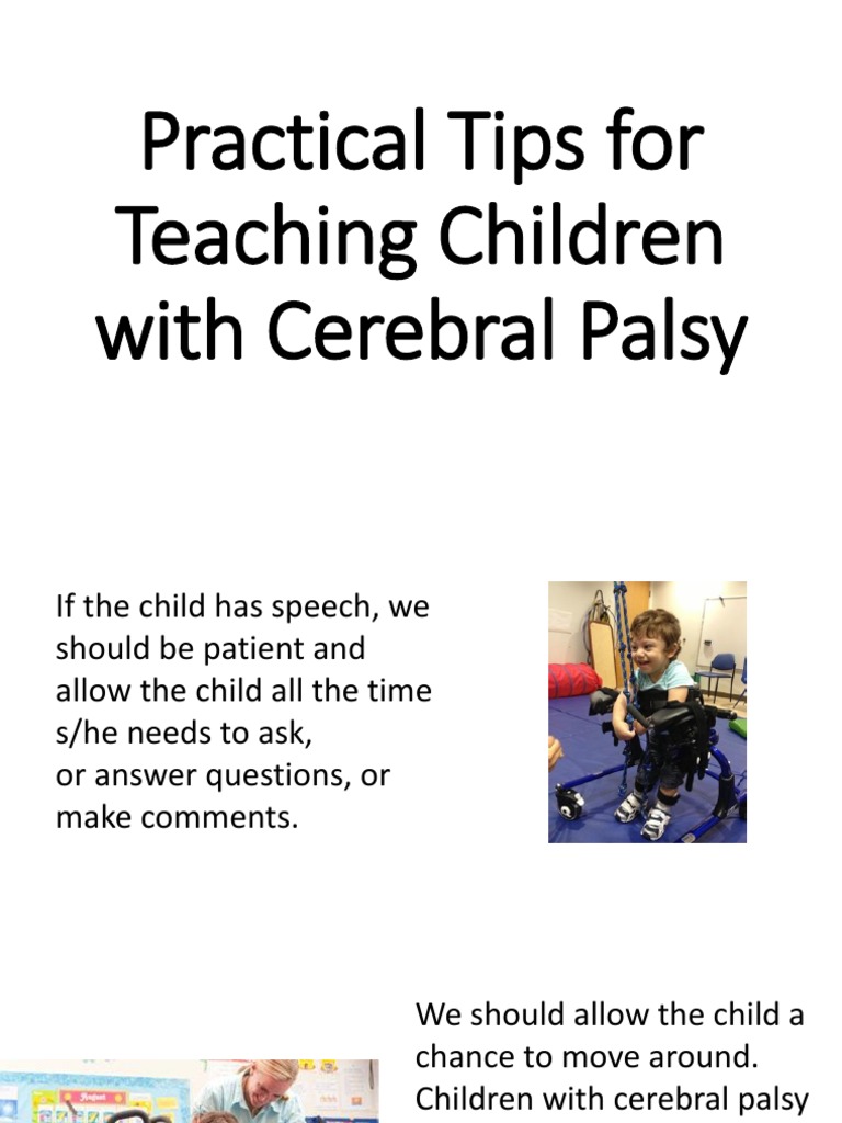 Practical Tips For Teaching Children With Cerebral Palsy | PDF | Career ...