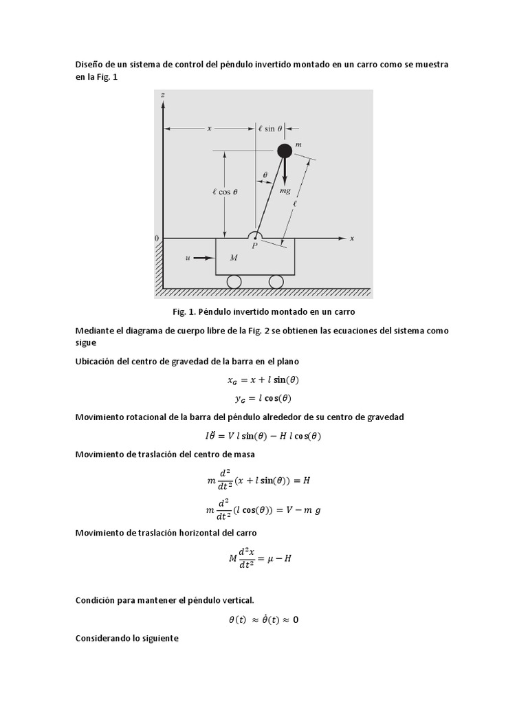 Pendulo Invertido | PDF | Péndulo | Análisis matemático