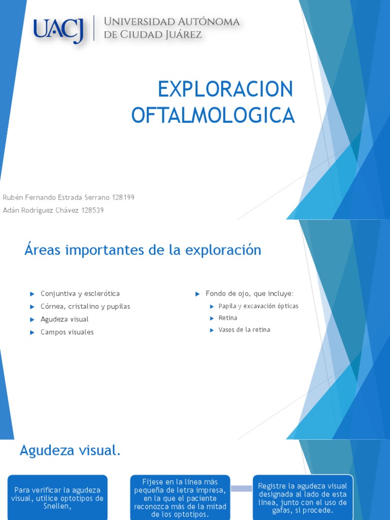 Exploración Oftalmológica | PDF | Ojo humano | Ojo