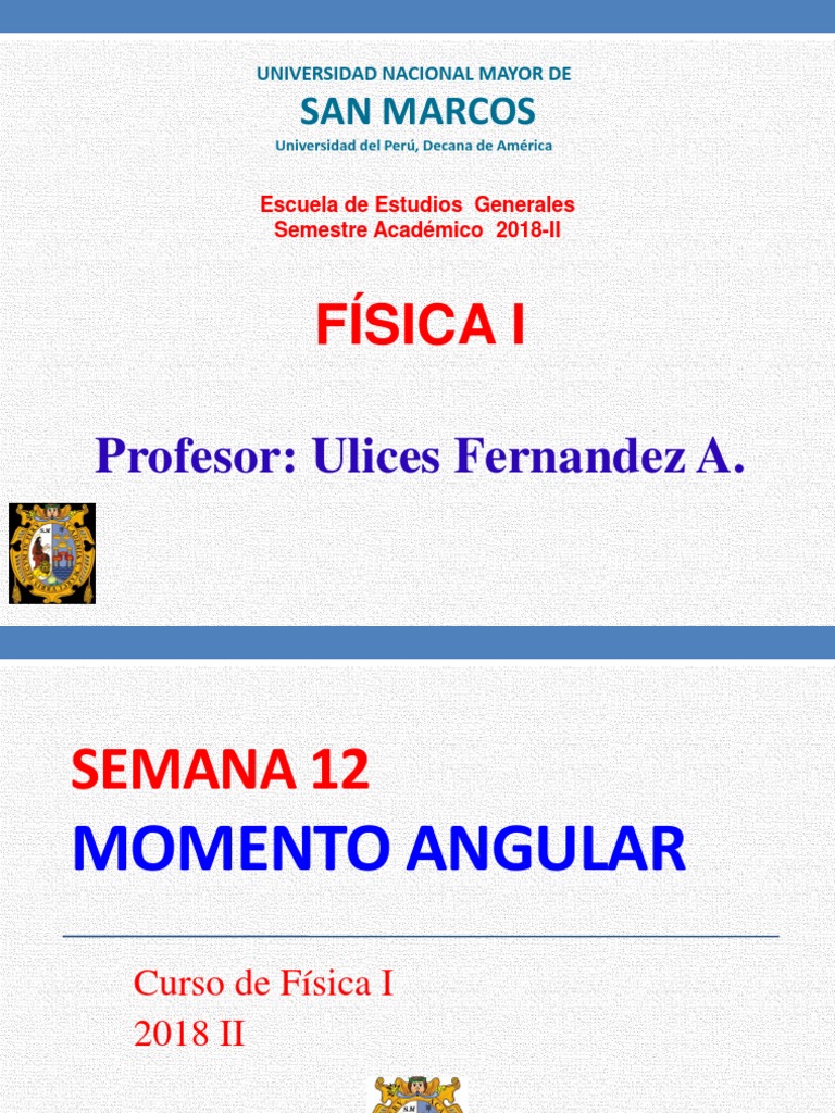 Física Momento Angular PDF | PDF | Impulso | Rotación